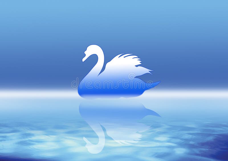 Blue Swan illustration stock illustration. Illustration of ...