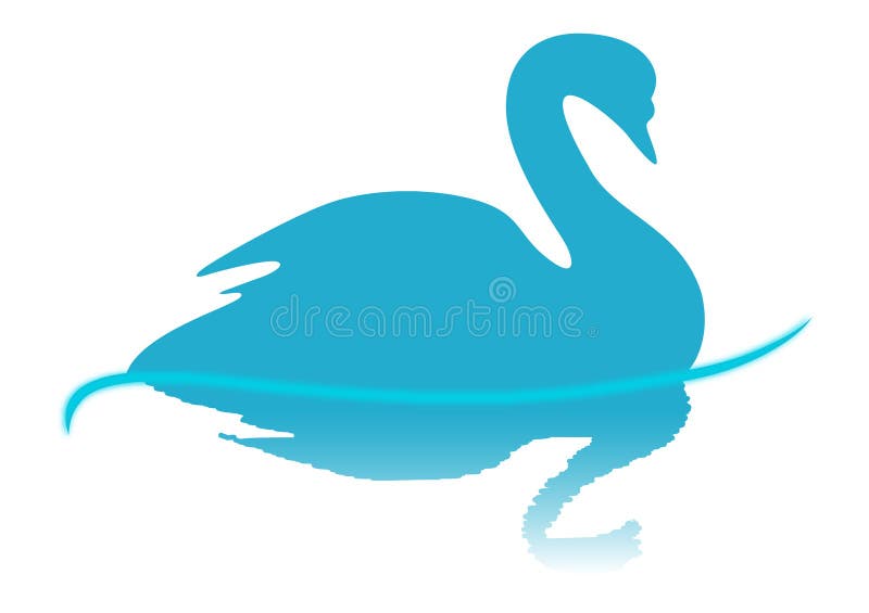 Blue Swan illustration stock illustration. Illustration of ...