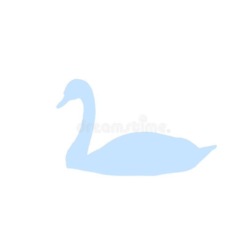 Blue Swan Head with Orange Beak Vector Stock Vector - Illustration of ...