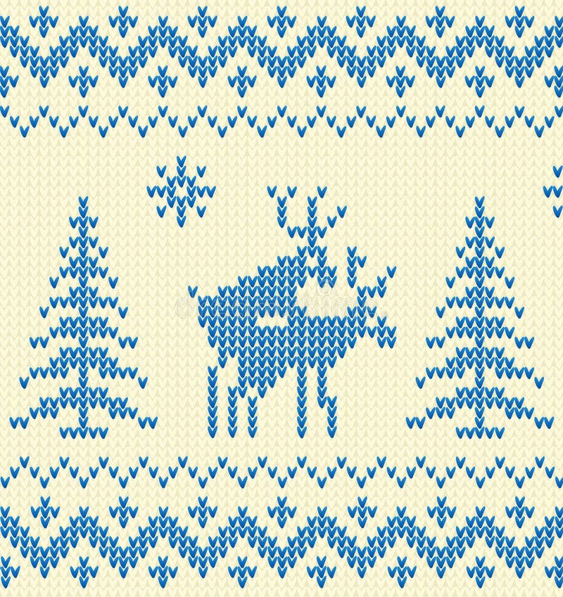 Blue sweater with deer stock vector. Illustration of decoration - 27684264
