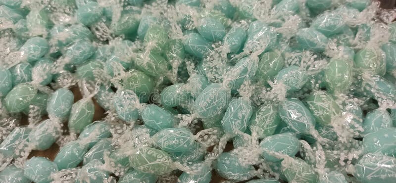 Blue Sweet Jelly Candy on White Background Stock Photo - Image of ...