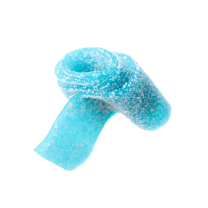 Blue Sweet Jelly Candy on White Background Stock Photo - Image of fruit ...