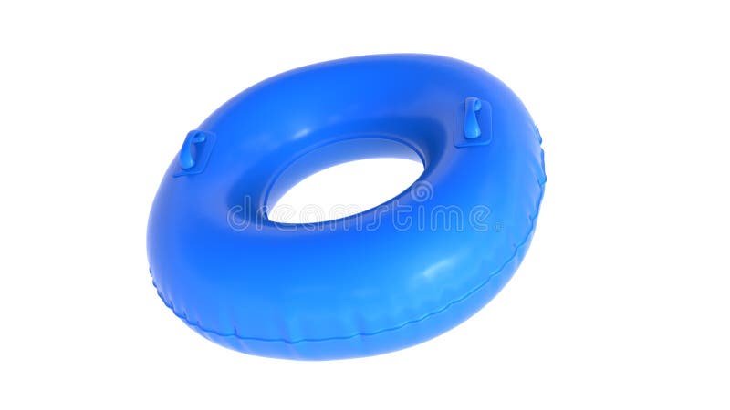 Blue Swim Rings Isolated on White Background. Summer Concept Stock ...