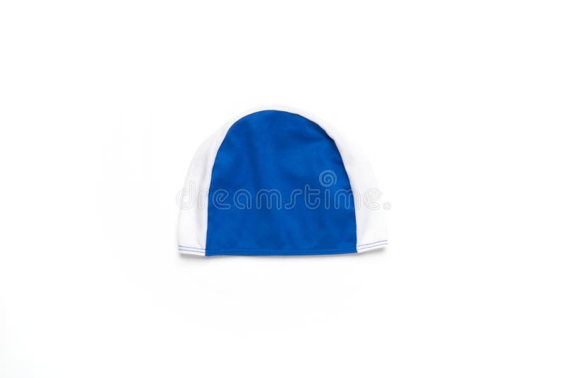Blue Swimming Cap, Hat for Pool or Diving Sport. Isolated on White ...