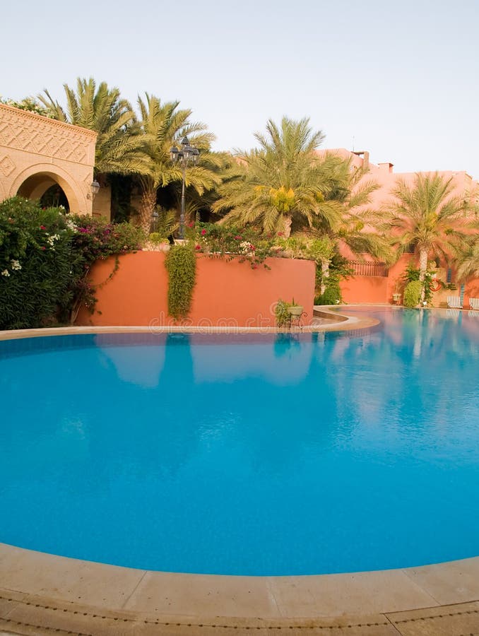 Blue Swimming Pool stock image. Image of blue, architecture - 5543227