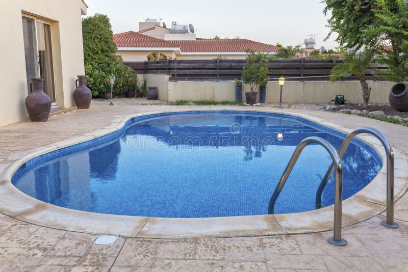 Blue Water Swimming Pool Close Up View Stock Photo - Image of resort ...