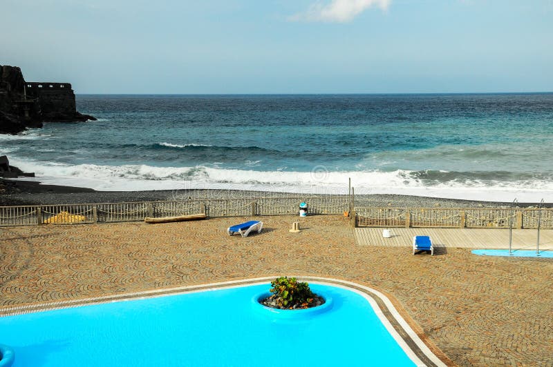 Blue Swimming Pool stock image. Image of atlantic, ocean - 46872189