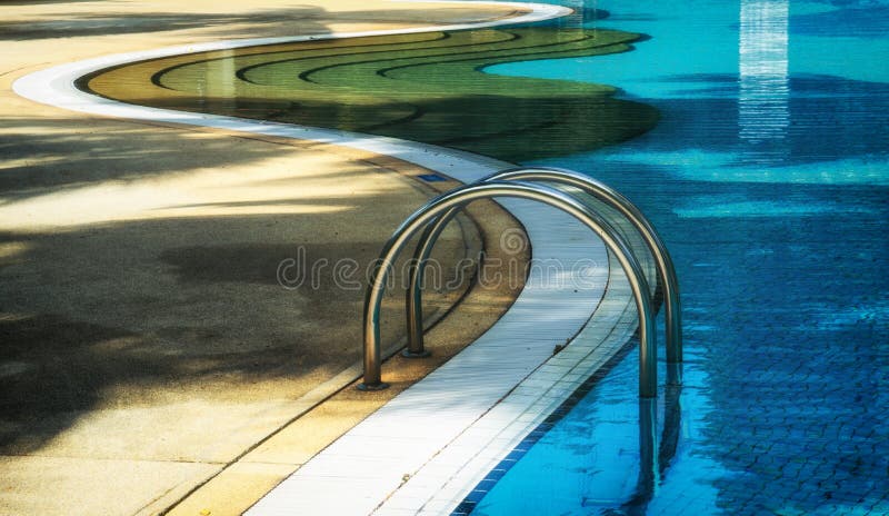 Blue Swimming Pool with Steps Stock Photo - Image of pool, clean: 52571120