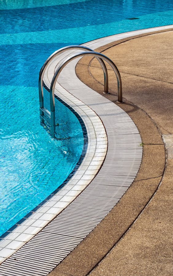 Blue Swimming Pool with Steps Stock Image - Image of swimming, steps ...