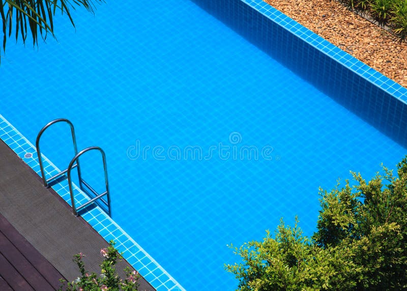Blue Swimming Pool Summer Vacation Stock Photo - Image of luxury ...