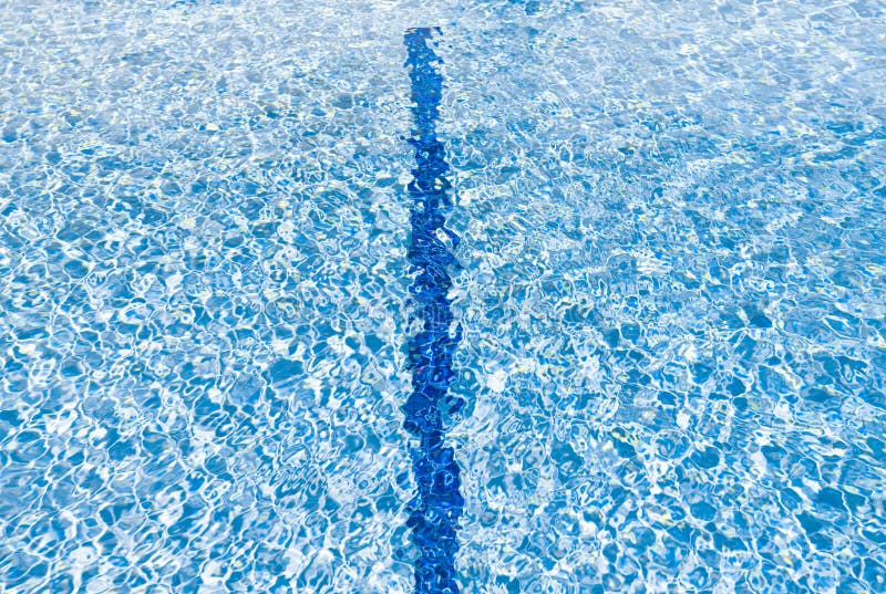 Blue Swimming Pool Water Background with Line Stock Photo - Image of ...