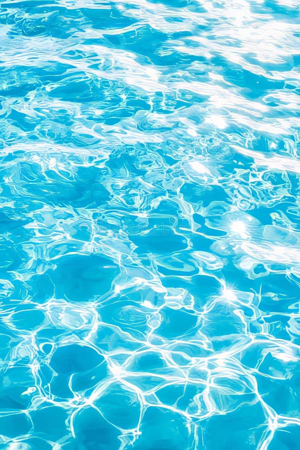 A Blue Swimming Pool with Water Ripples in it Stock Photo - Image of ...
