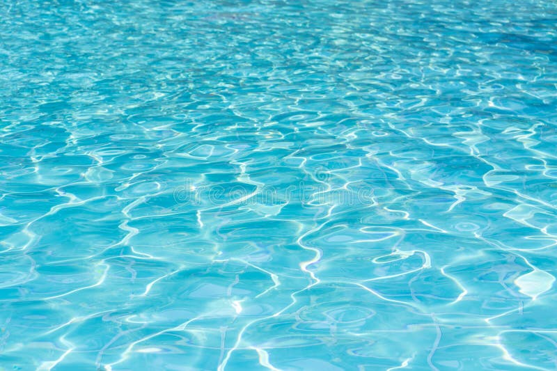 Blue Swimming Pool Water Surface and Ripple Wave Background. Summer ...