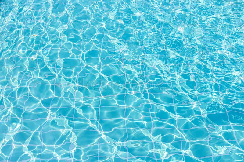 Blue Swimming Pool Water Surface and Ripple Wave Background. Summer ...