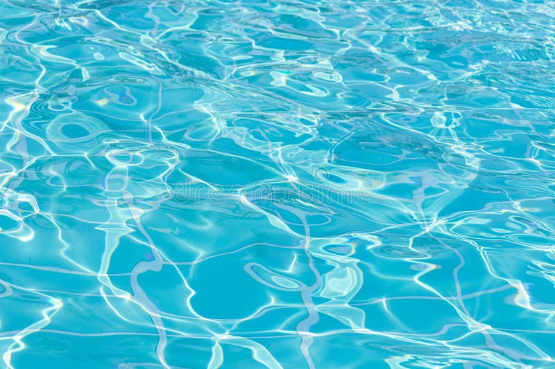 Blue Swimming Pool Water Surface and Ripple Wave Background. Summer ...