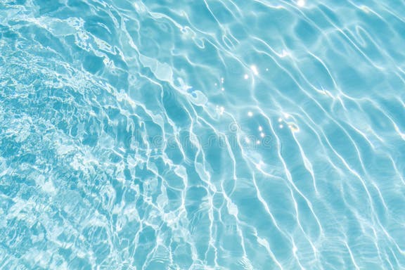 Blue Swimming Pool Water Surface and Ripple Wave Background. Summer ...