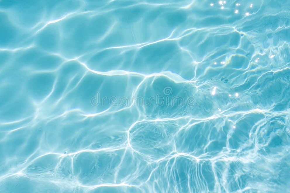 Blue Swimming Pool Water Surface and Ripple Wave Background. Summer ...