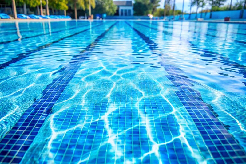 Blue Swimming Pool Water Surface with Ripples for Summer Background ...