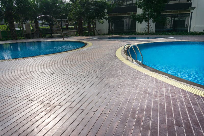 Pool & Wood stock photo. Image of lazing, summer, luxury - 6311188