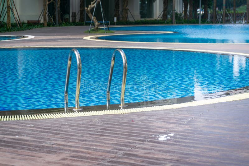 Pool and wood pergola stock photo. Image of holiday, happiness - 16144628