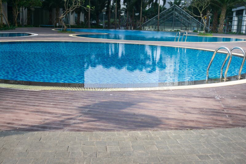 Pool & Wood stock photo. Image of lazing, summer, luxury - 6311188