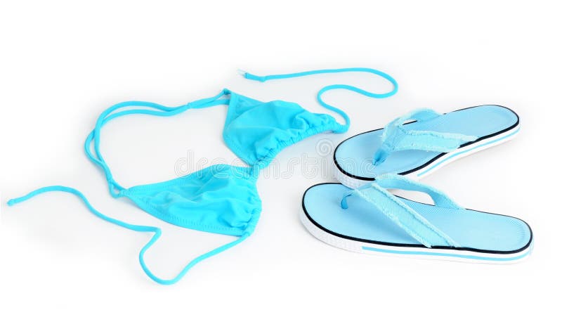 Blue swimwear stock photo. Image of swimsuit, shoe, leisure - 5396882