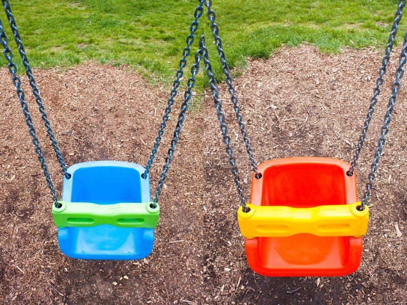 Blue swing stock photo. Image of playground, swing, plastic - 19446448