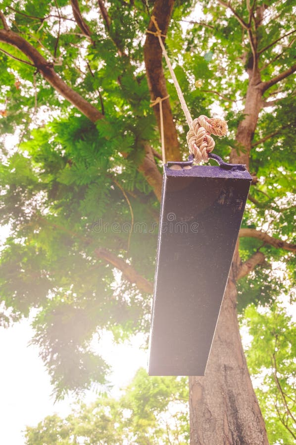Blue Swing in the Garden stock image. Image of countryside - 76764125