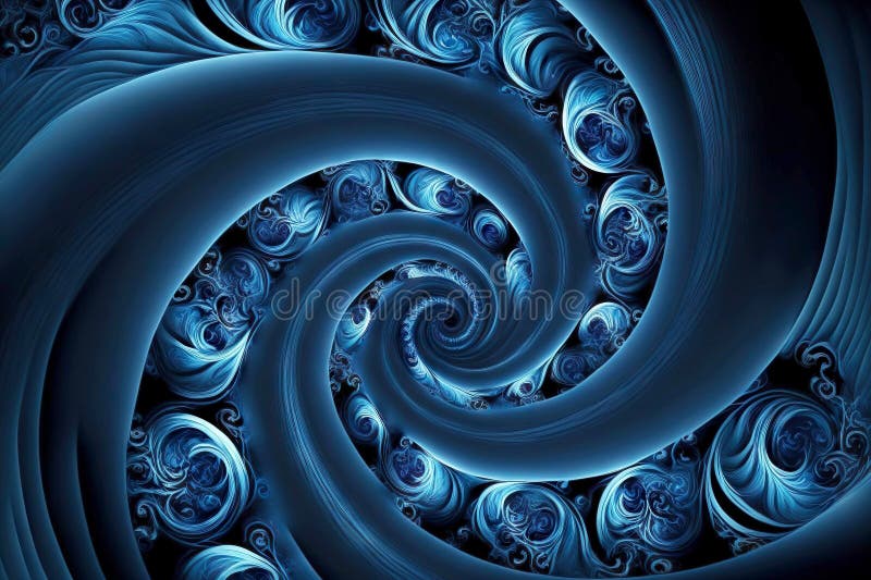 Blue and Swirl Abstract Background Stock Illustration - Illustration of ...