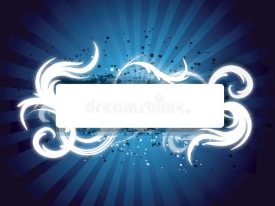 Blue swirl banner stock illustration. Illustration of vector - 14276060