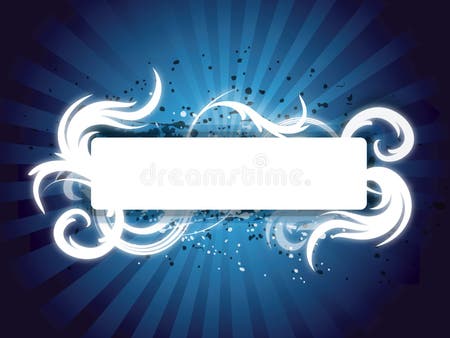 Blue swirl banner stock illustration. Illustration of vector - 14276060