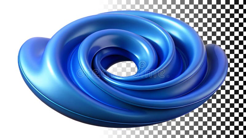 Blue Swirl Knot Abstract, Flowing Shape, Modern Design Element Png ...