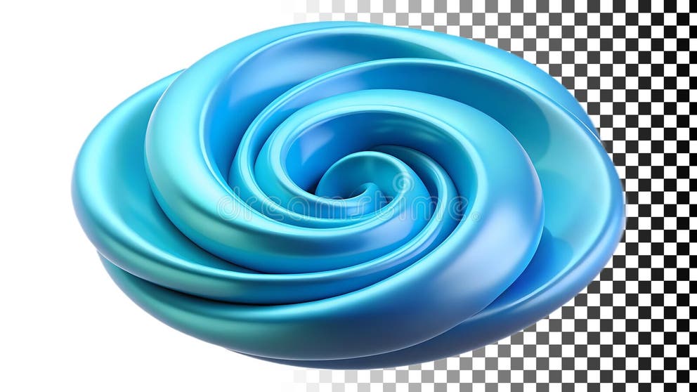 Blue Swirl Liquid, Abstract Flow, Dynamic Motion, Water Element Png ...