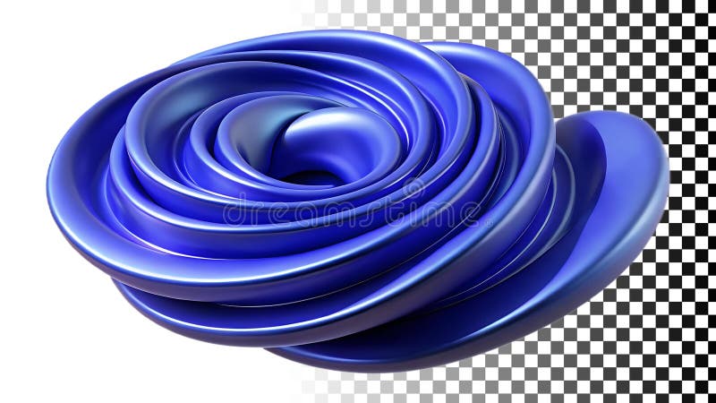 Blue Swirl Shape, Fluid Abstract, Dynamic Art Element, Modern Design ...