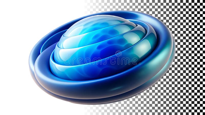 Blue Swirl Sphere, Abstract Shape, Modern Design, 3D Element, Orb Png ...