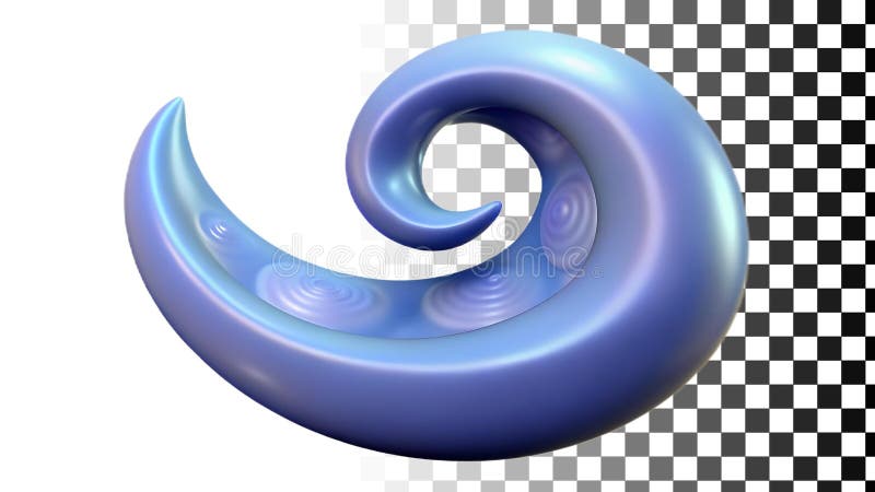 Blue Swirl Wave, Abstract Design Element, Fluid and Modern Shape Png ...
