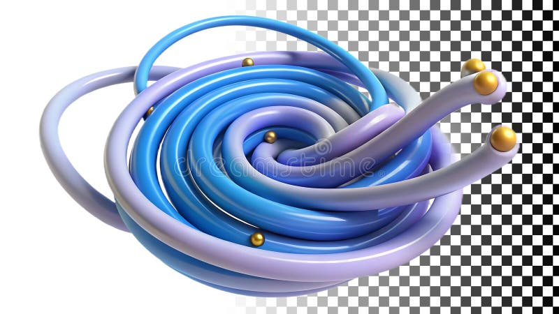 Blue Swirl Wind Shape, Dynamic Element for Weather and Abstract Designs ...