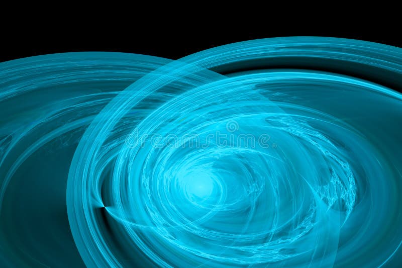Blue Swirling Pattern of Crooked Waves on a Black Background. Stock ...