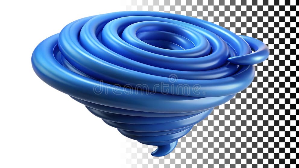 Blue Swirling Tornado Shape, Dynamic Vortex or Abstract Form Png ...