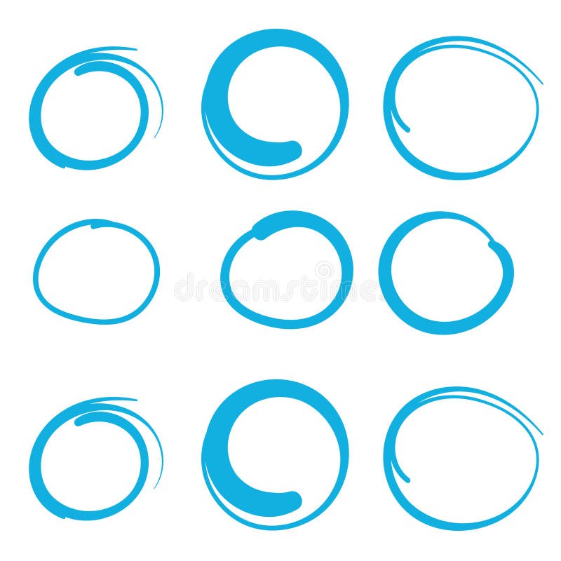 Blue Swirls and Swooshes Vector Accent Line Work Stock Vector ...