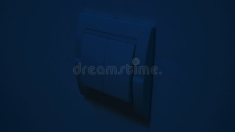 Blue Switch on Blue Wall Background Stock Photo - Image of neon, button ...