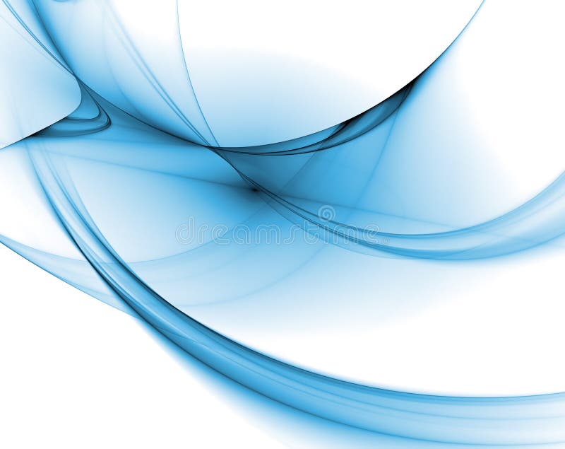 Blue Swoop Fractal Over White Stock Illustration - Illustration of form ...
