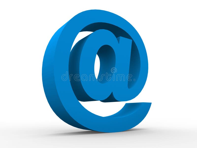 Blue at symbol stock illustration. Illustration of address - 11927242