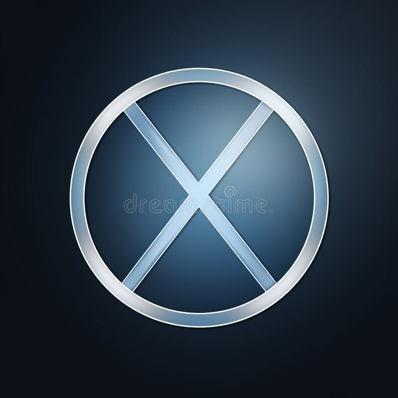 A Blue X Symbol on a Black Background Stock Illustration - Illustration ...
