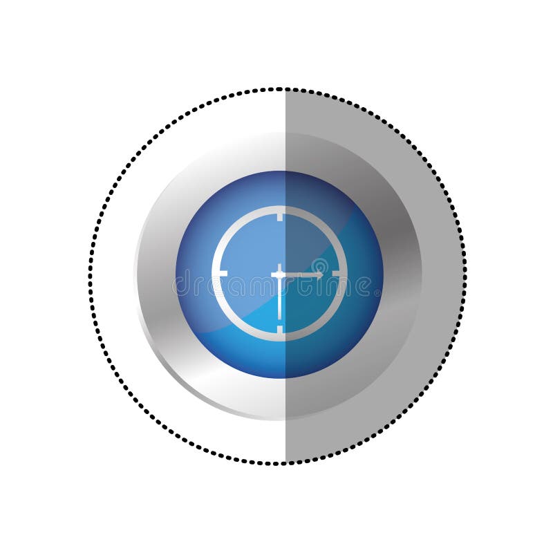 Blue symbol clock icon stock illustration. Illustration of measurement ...