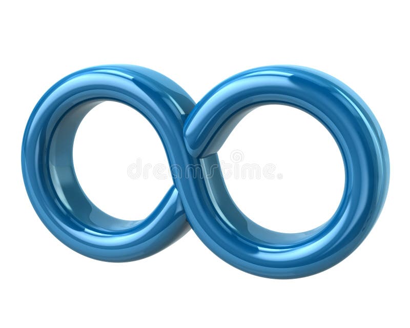 Blue Symbol of Infinity 3d Illustration Stock Illustration ...