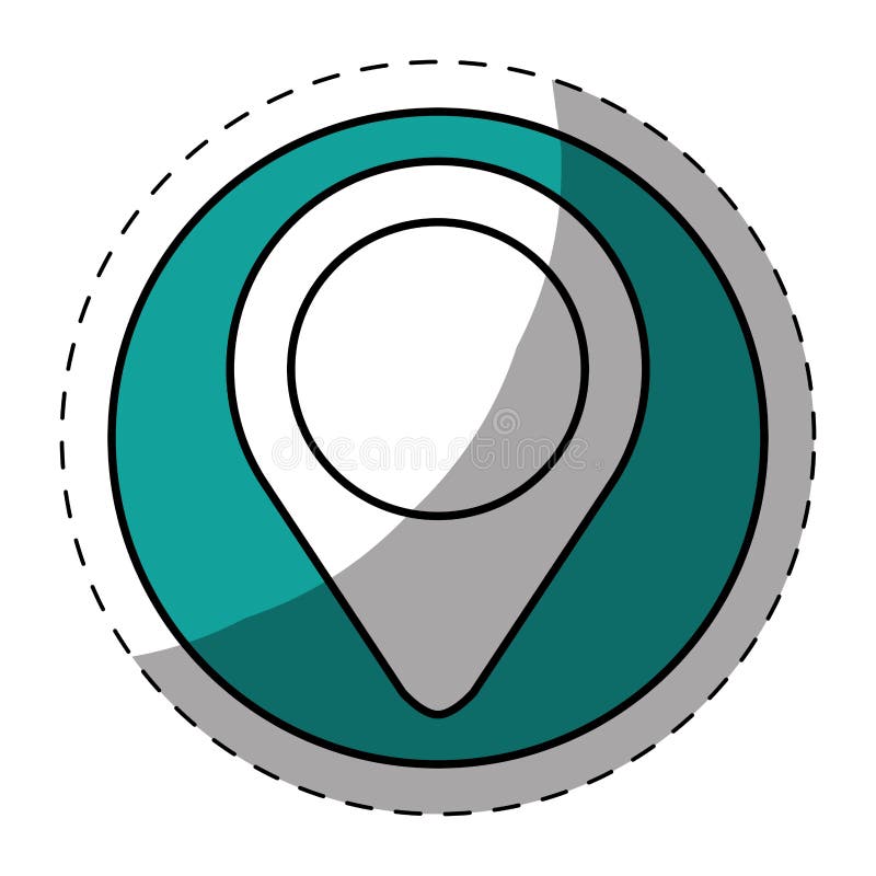 Blue Symbol Location Guide Button Stock Illustration - Illustration of ...