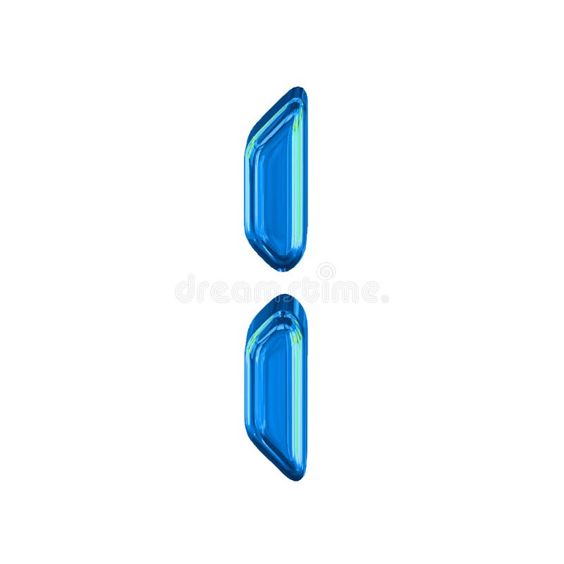 Blue Symbol Made As Digital Text. Letter I Stock Vector - Illustration ...