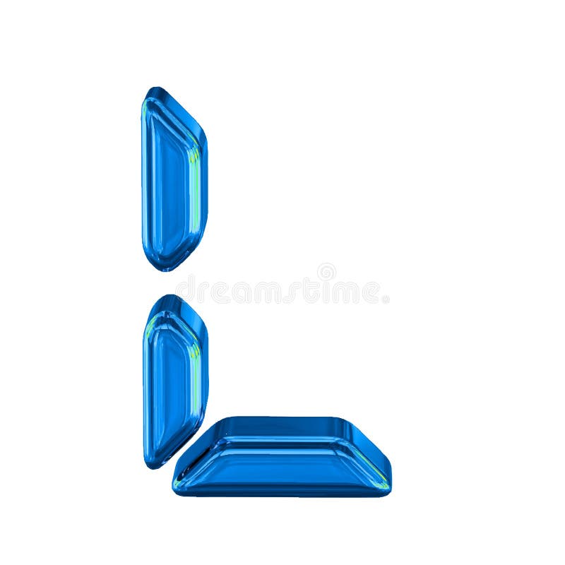 Blue Symbol Made As Digital Text. Letter L Stock Illustration ...