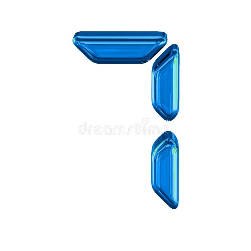 Blue Symbol Made As Digital Text. Number 2 Stock Vector - Illustration ...